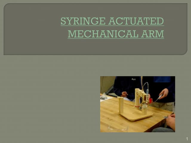 Hydraulic arm | PPTX