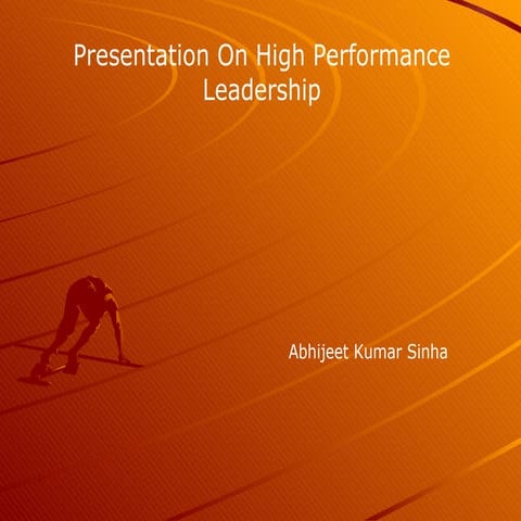 High performance leadership and goal setting | PPT