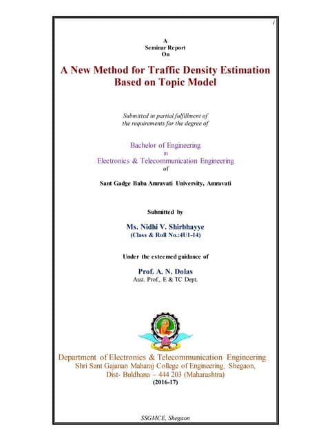 Traffic Light Controller System using Optical Flow Estimation | PDF