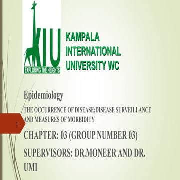 GROUP NUMBER 3,EPIDEMIOLOGY.ppt research | PPT