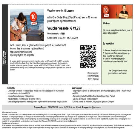 Voorbeeld Groupon Voucher Sample | PDF