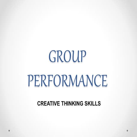 Group performance semester 1 cts proj 1 | PPTX