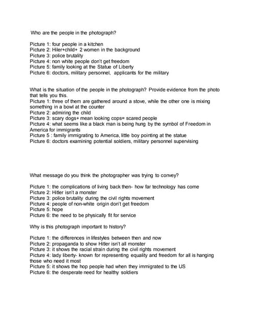 Picture analysis questions and answers | DOCX | Alcoholic Beverages ...