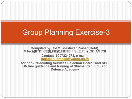 Group Planning Exercise -4 | PPT