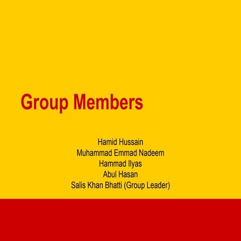 Group presentation | PPT
