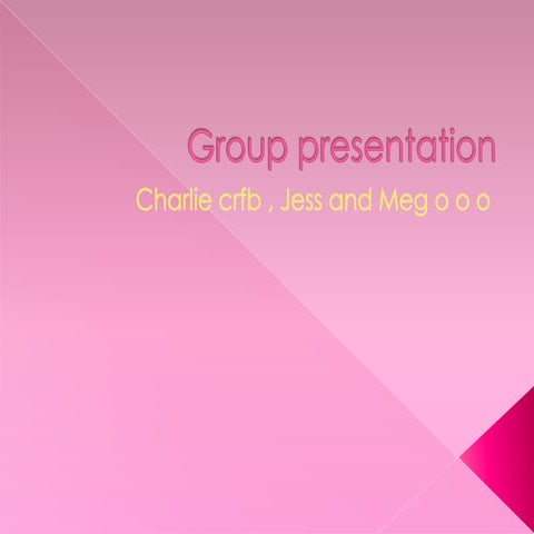Group presentation | PPT