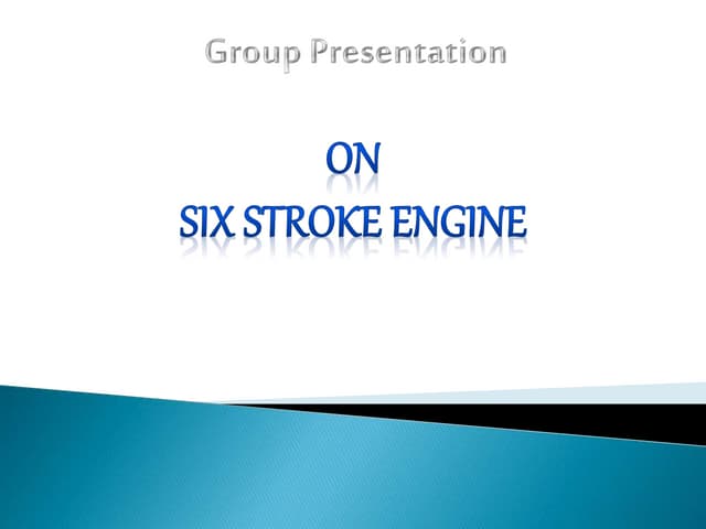 A Seminar Report On Six Stroke Engine | PDF