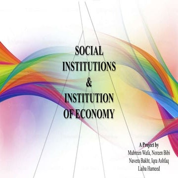 An Intro to Social Institutions & Institution of Economics | PPT