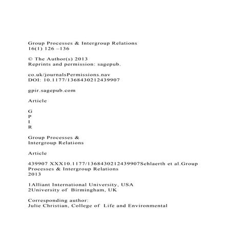 Group Processes & Intergroup Relations16(1) 126 –136© Th.docx ...