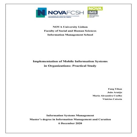 Implementation of Mobile Information Systems in Organizations ...