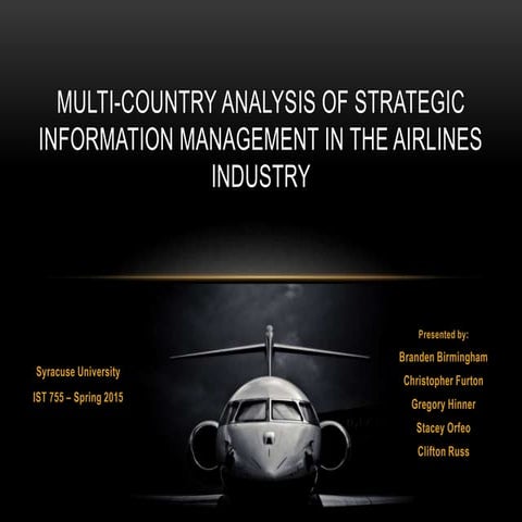 IT Strategy in Airlines Industry | PPTX