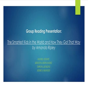 Group reading presentation ppt | PPTX | Educational Assessment | Education