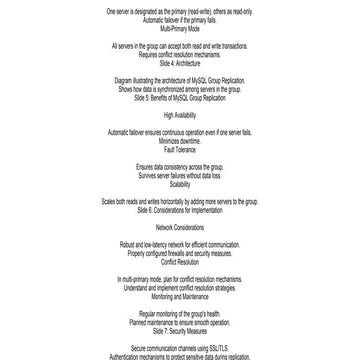 Unveiling Mysql Group Replication A Practical Guide Ppt