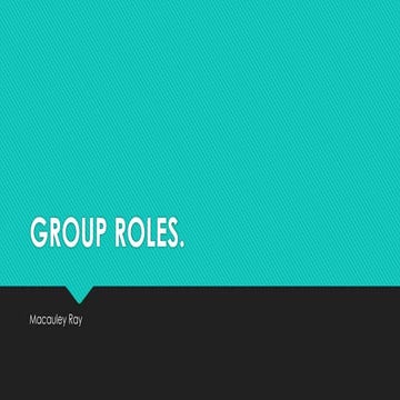 Group roles | PPTX