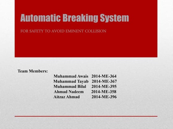 Automatic braking system | PPT