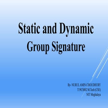 Group signature | PPTX