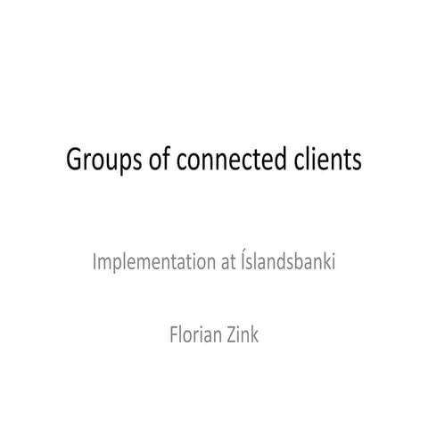 Groups of connected clients | PDF