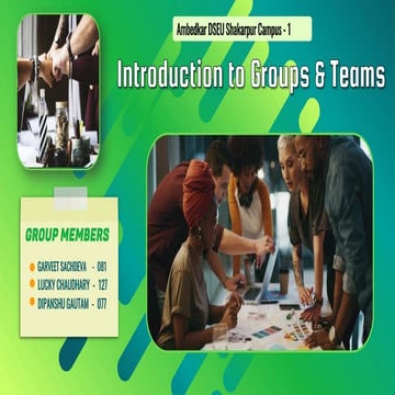 Groups & Teams presentation | PPT