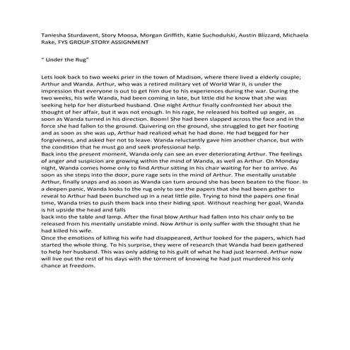 Fish bowl picture story | DOCX
