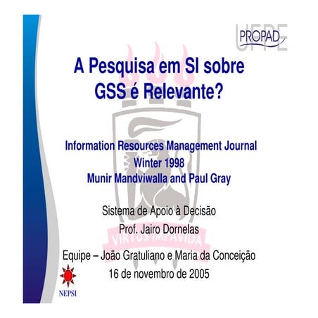 Group Support Systems - GSS | PDF