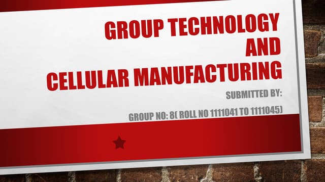 Group Technology