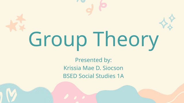 Group Theory | PPTX