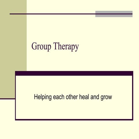 Group therapy | PPT