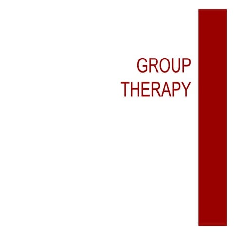 Group psychotherapy - Therapeutic factors | PPTX