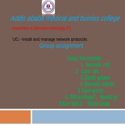 Install and manage network protocols nesredin redi | PPTX