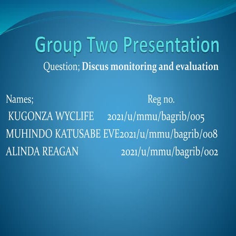 Group Two Presentation tr.pptx at mountains of the moon university | PPTX