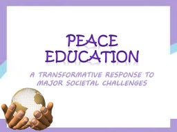 Peace education presentation | PPT