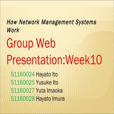 Group Web Presentation week10 | PPT