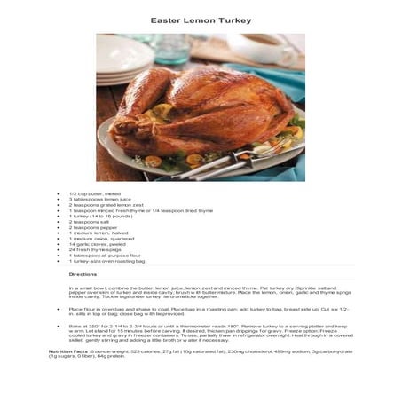 How to cook a turkey | PPT