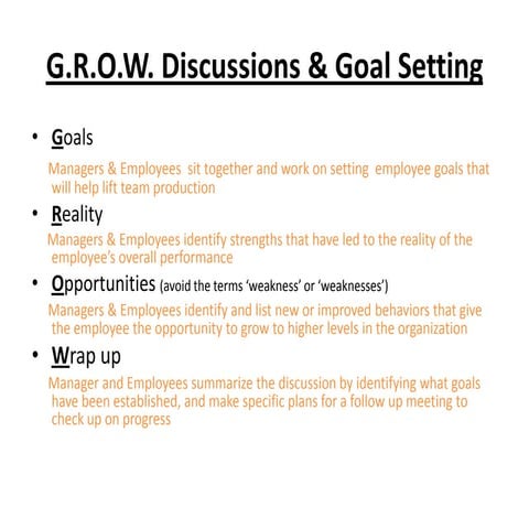 G.R.O.W. Discussions & Goal Setting | PPT