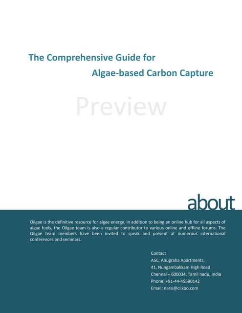 Algae Based Co2 Capture Ppt Chemistry Science