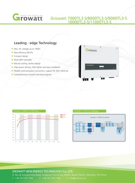 Growatt Hybrid Inverter | PDF | Consumer Electronics | Technology ...