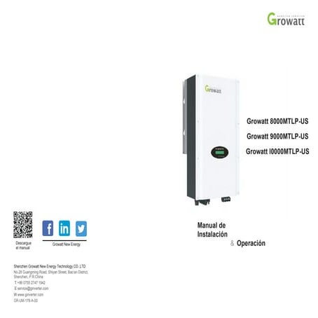 Growatt8-10K MTLP-US User Manual in english | PDF