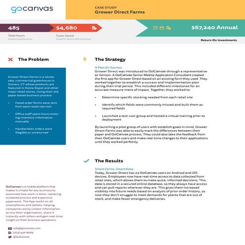 Case Study: Grower Direct Farms | PDF | Technology & Computing