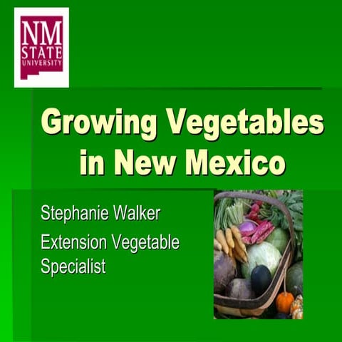 Growing Vegetables in New Mexico - New Mexico State Unviersity | PDF ...