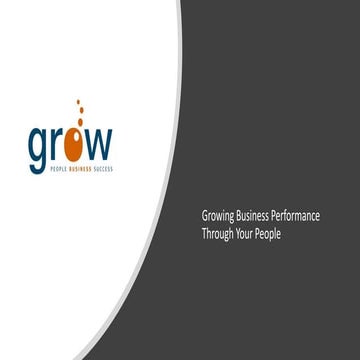 Growing business performance through people | PPT