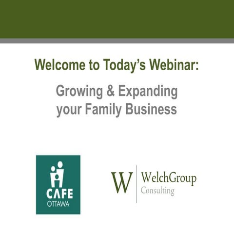 Growing & Expanding your Family Business | PPTX
