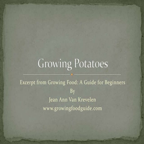 Growing Potatoes | PPTX