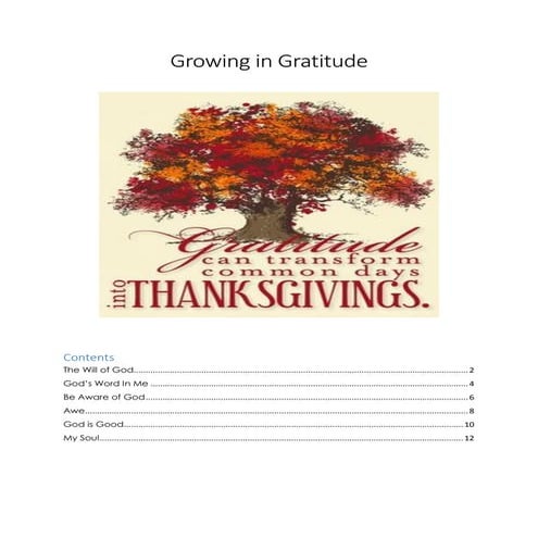 Growing in Gratitude | PDF