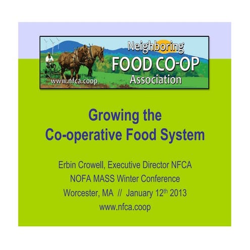 Growing the Co-operative Food System | PPT