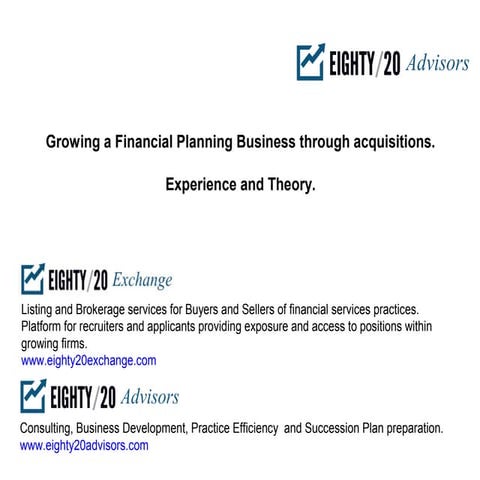 Growing through acquisition_Eighty20_Advisors | PPT