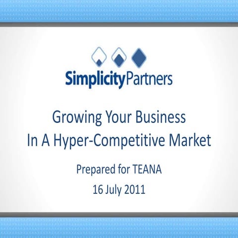 Growing Your Business In A Hyper Competitive Market | PPTX