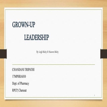 Grown up leadership | PPTX
