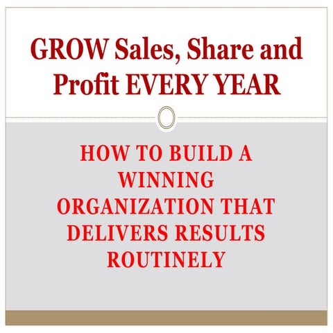 Grow sales, share and profit every year | PDF