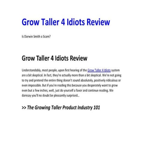 Grow Taller Formula | PPTX