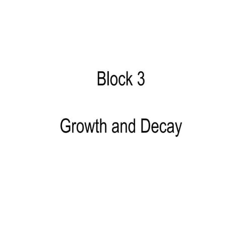 Growth and decay | PPT